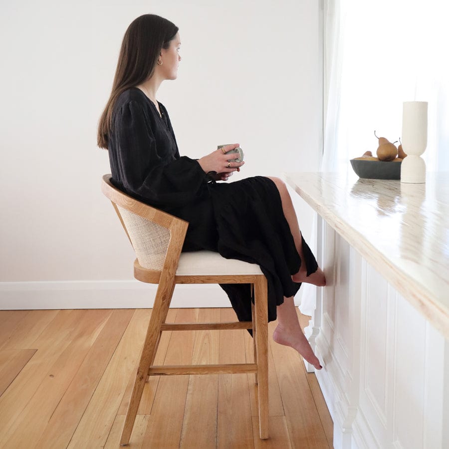 Anka Oak Counter Stool Natural | Black Mango