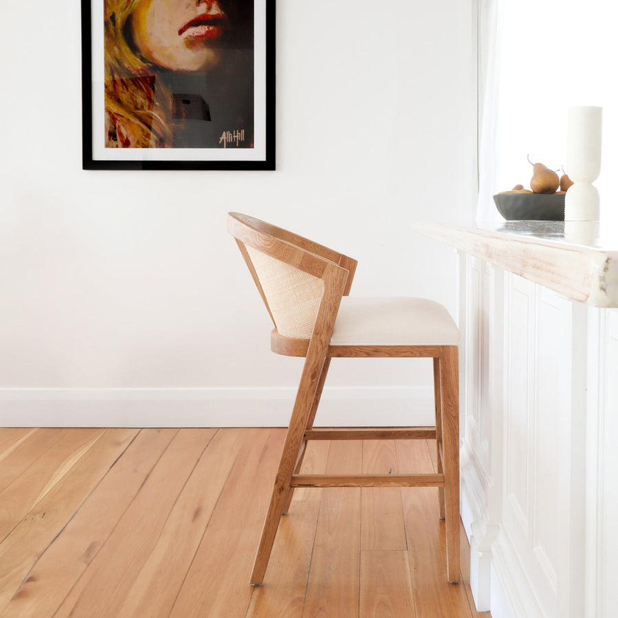 Anka Oak Counter Stool Natural | Black Mango