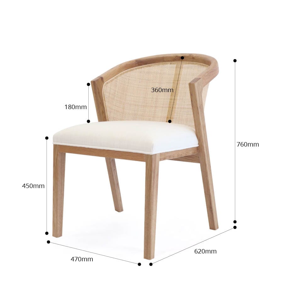 Anka Oak Dining Chair Natural | Black Mango