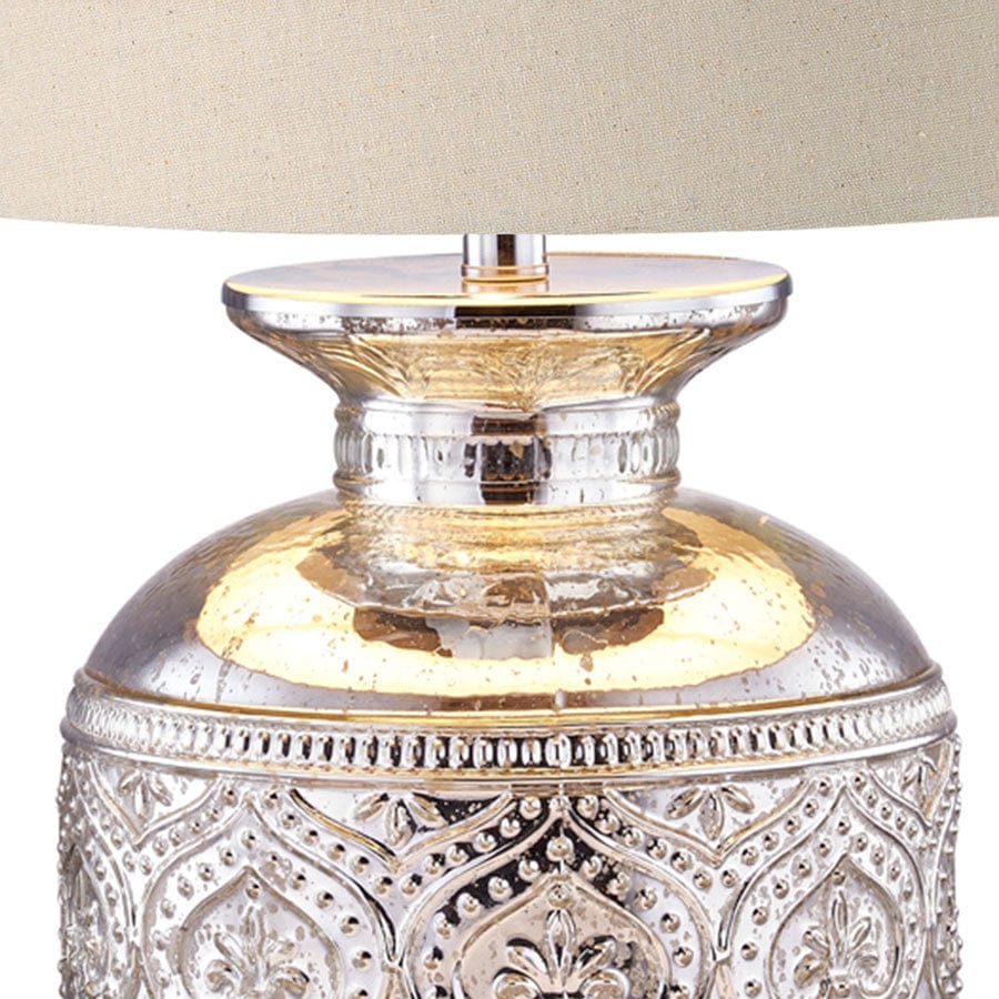 Casablanca Silver Glass Table Lamp | Black Mango – Black Mango Interiors