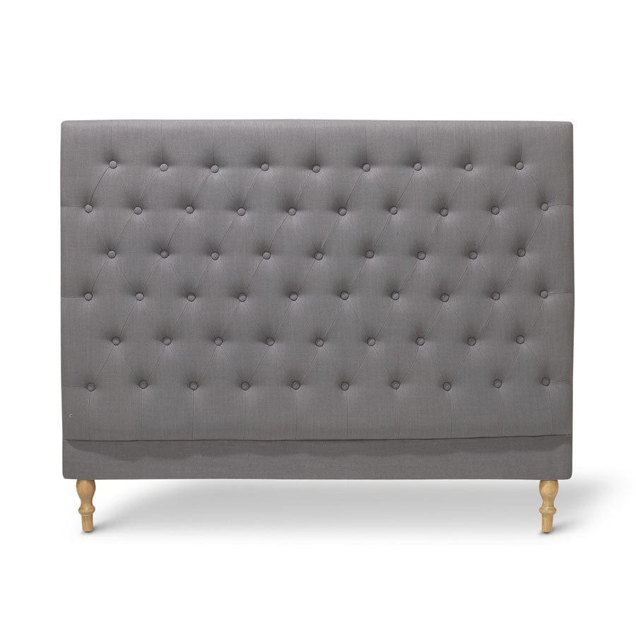 Charlotte Chesterfield Bedhead Double Size in Grey | Black Mango Interiors