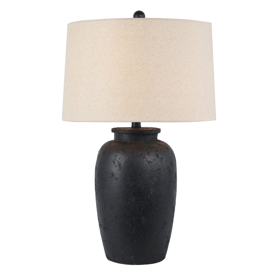 Colbie Black Concrete Table Lamp | Black Mango Interiors