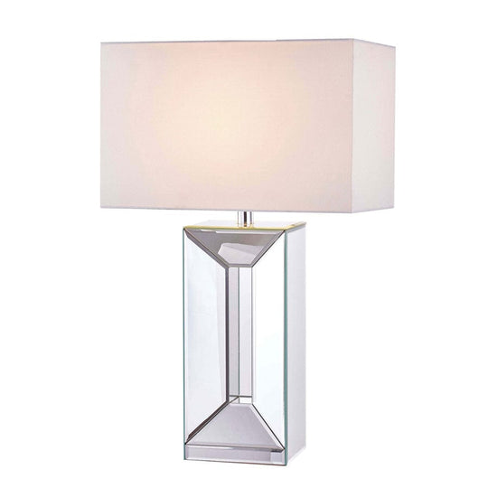 Lydia Mirror Block Table Lamp | Black Mango Interiors