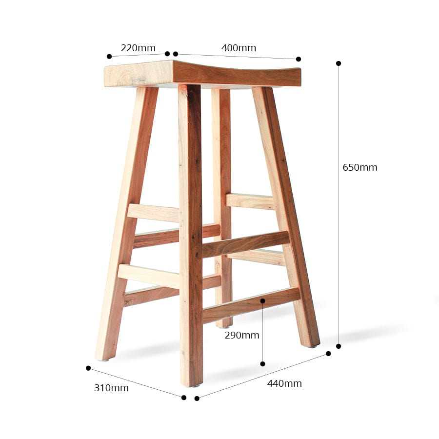 Maggie Solid Elm Counter Stool | Black Mango – Black Mango Interiors