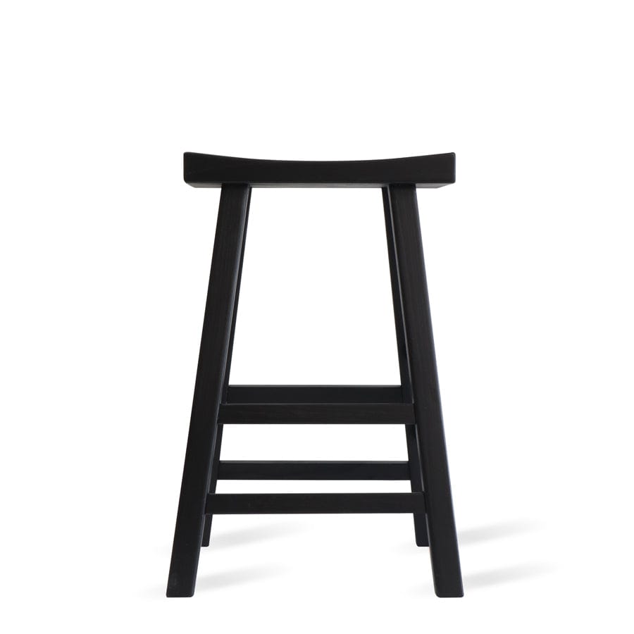 Maggie Solid Elm Counter Stool Black | Black Mango – Black Mango Interiors