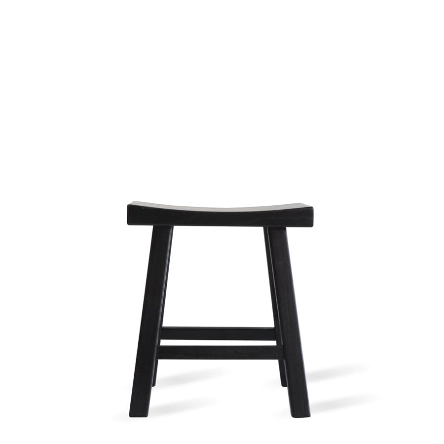 Maggie Solid Elm Workers Stool Black | Black Mango – Black Mango Interiors
